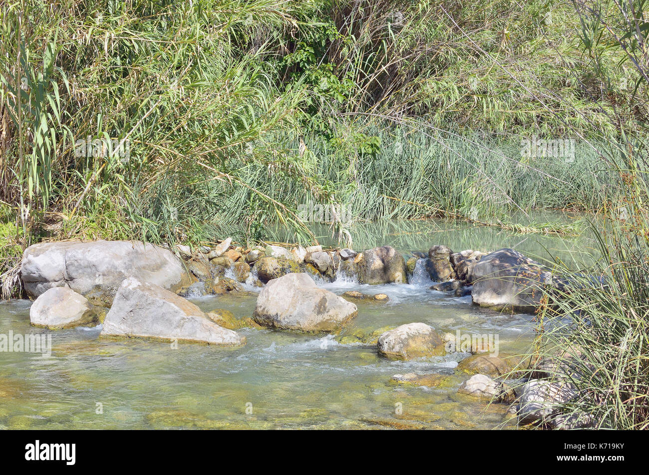 Mijares river in the area of Montanejos town, province of Castellon ...