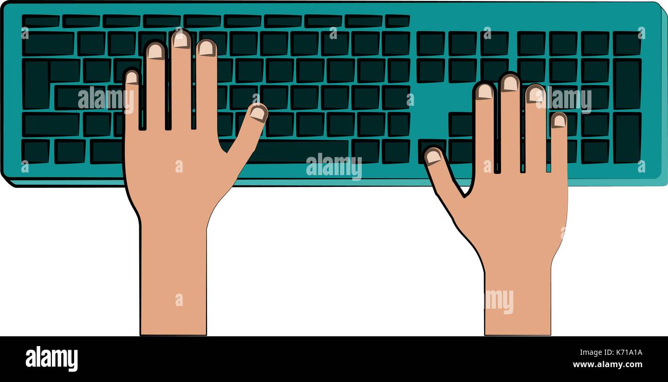 hands typing on computer keyboard icon image Stock Vector Image & Art ...