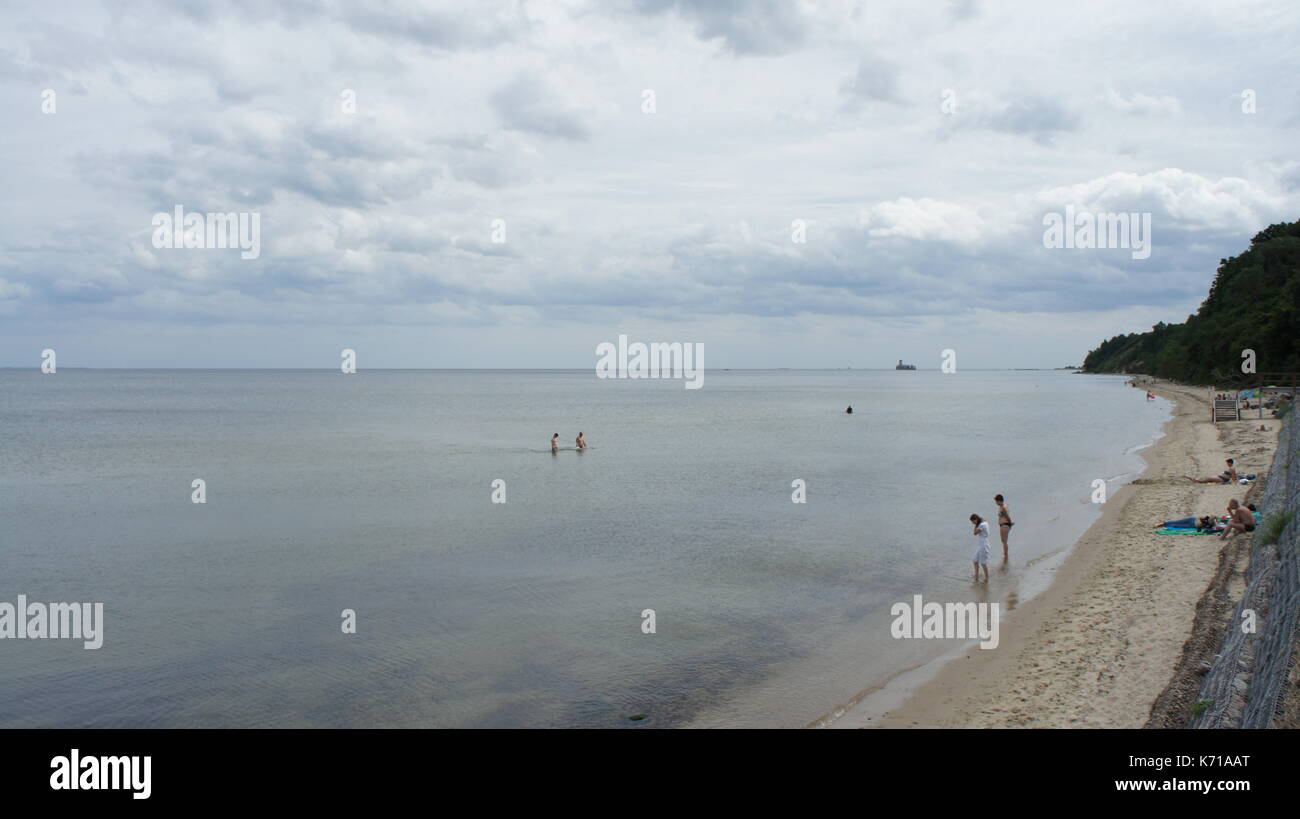 Sandy beach on Hel Peninsula, Baltic sea, Poland Stock Photo - Alamy