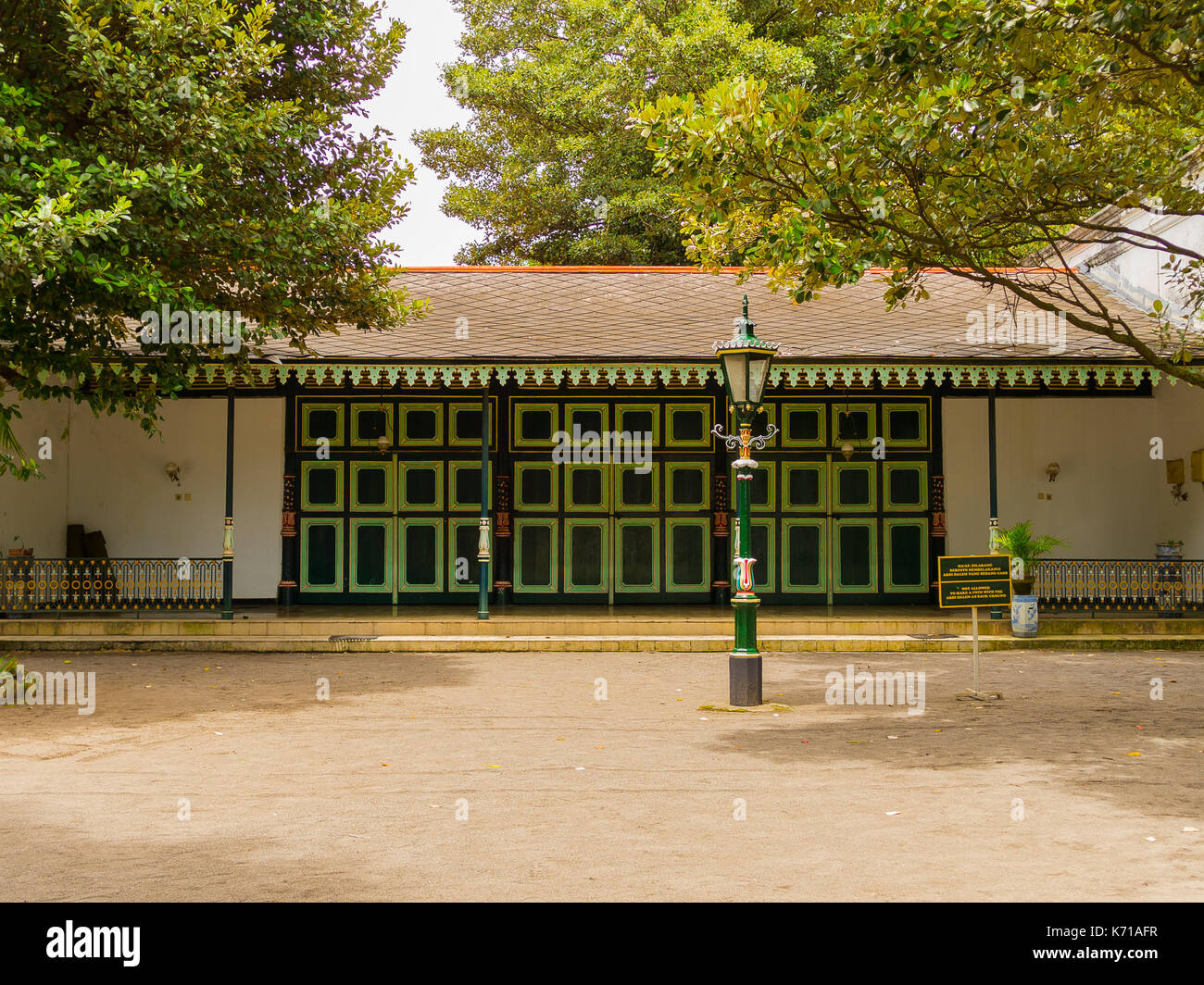 JOGJA, INDONESIA - AUGUST 12, 2O17: Outdoor view of a temple around a ...