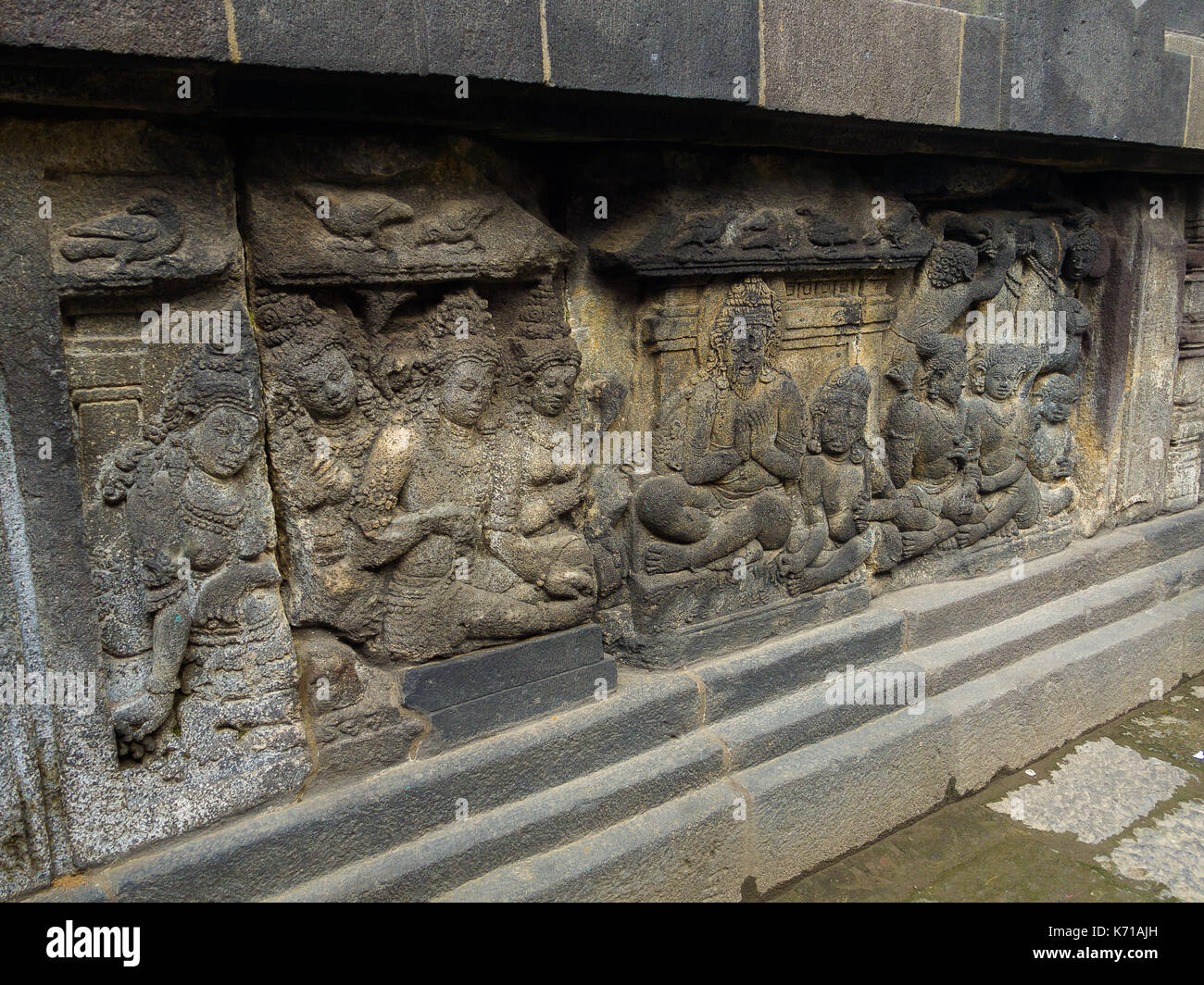 Bas relief, Borobudur Temple, Location in Central Java Stock Photo - Alamy