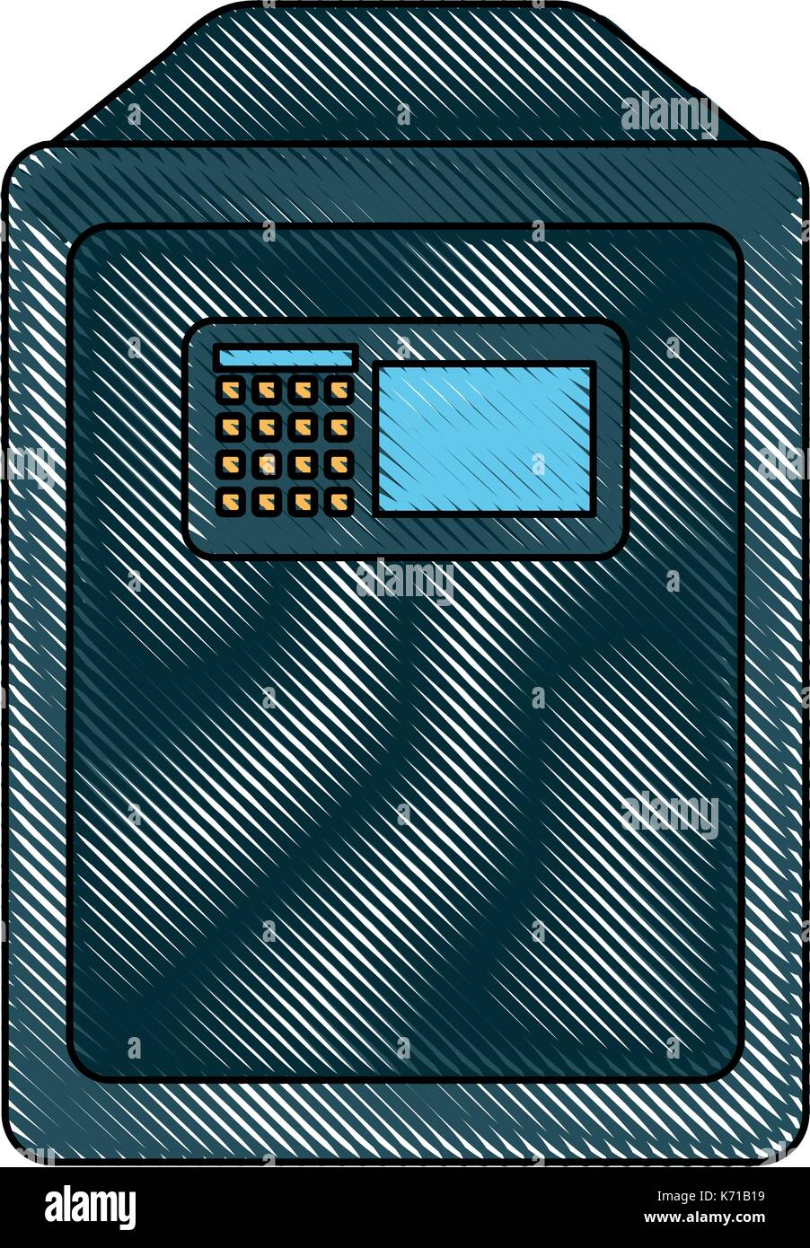 safe box with digital display icon image Stock Vector Image & Art - Alamy