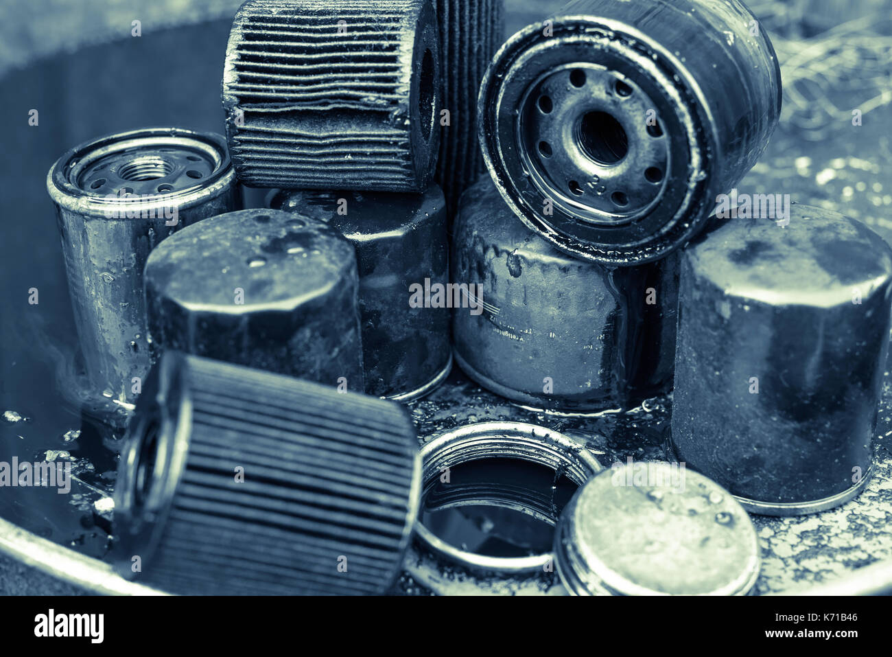 Waste oil filters hi-res stock photography and images - Alamy