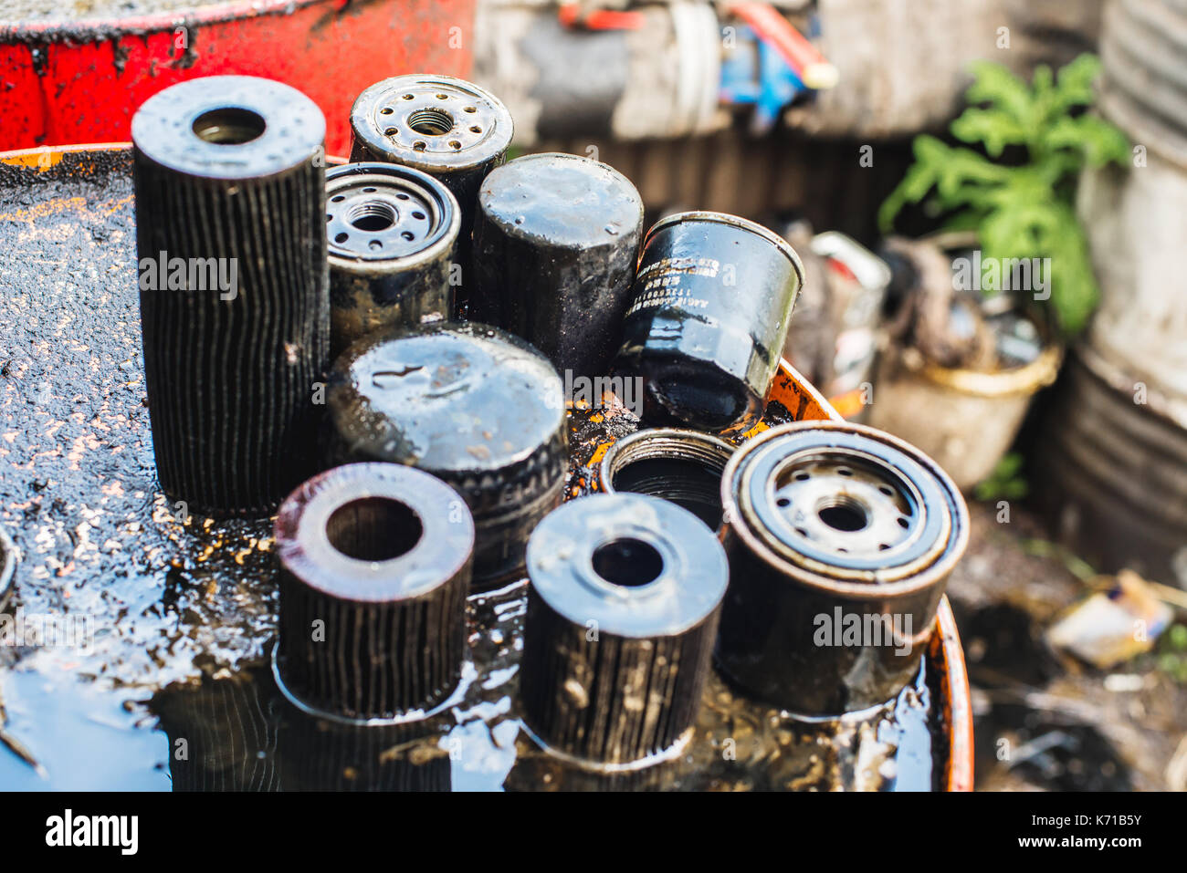 Waste Oil Filters High Resolution Stock Photography and Images - Alamy