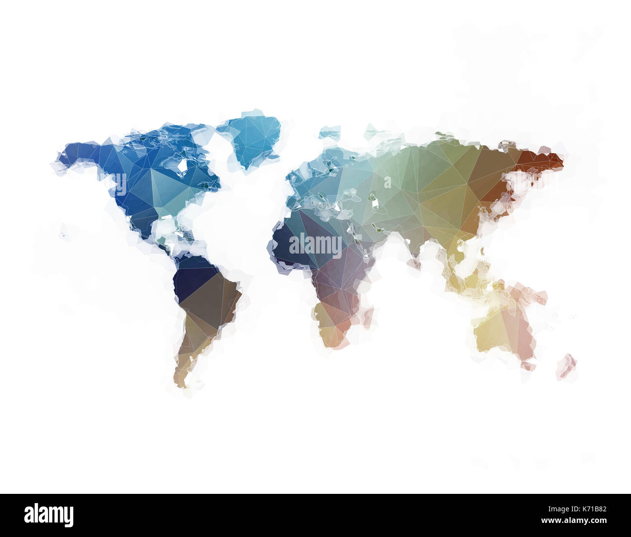 Triangular world map hi-res stock photography and images - Alamy