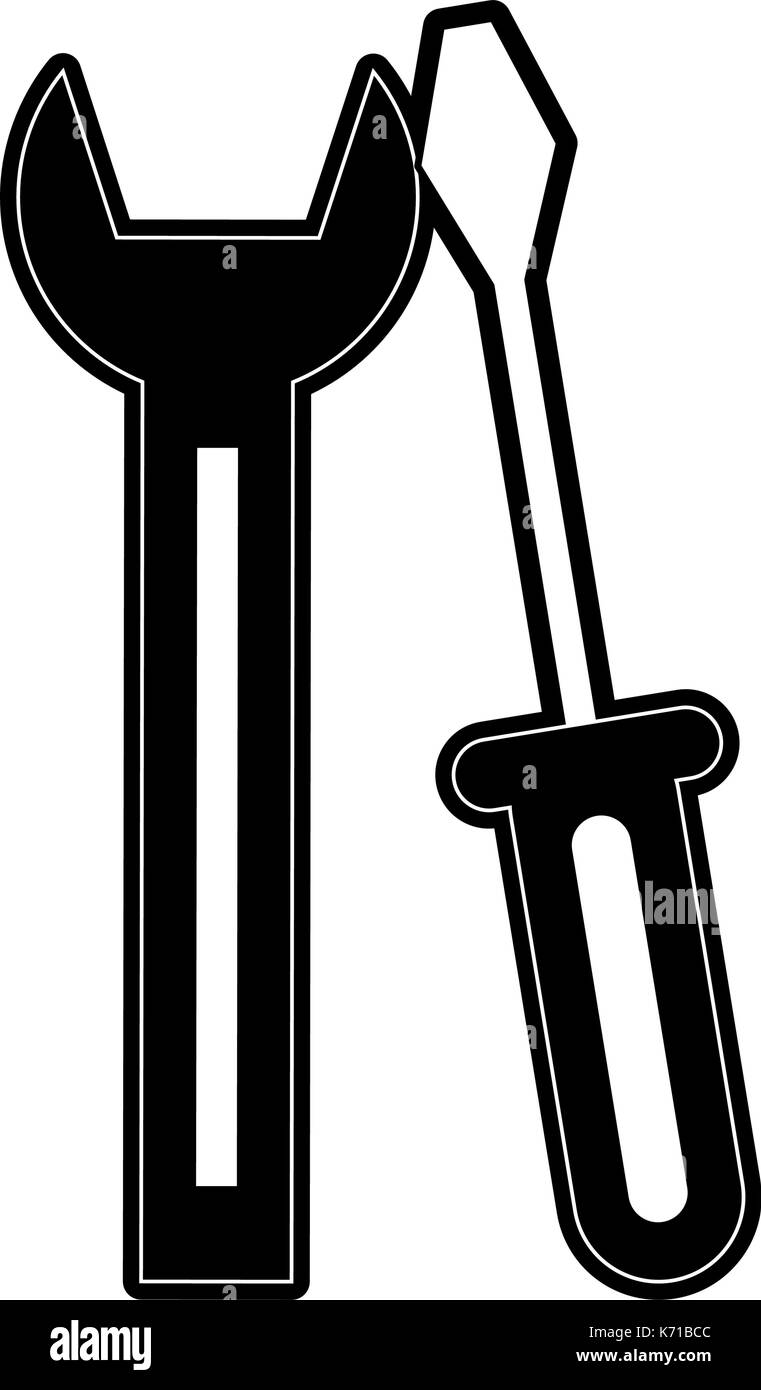 wrench spanner and screwdriver tool icon image Stock Vector Image & Art ...