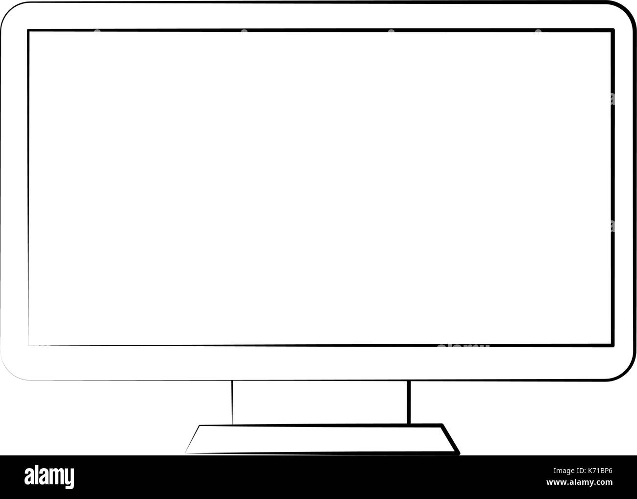 computer with blank screen icon image Stock Vector Image & Art - Alamy