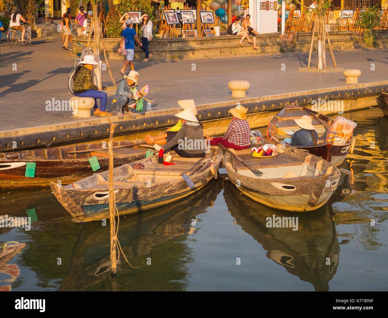 HOIAN, VIETNAM, SEPTEMBER, 04 2017: Unidentified people in the ...