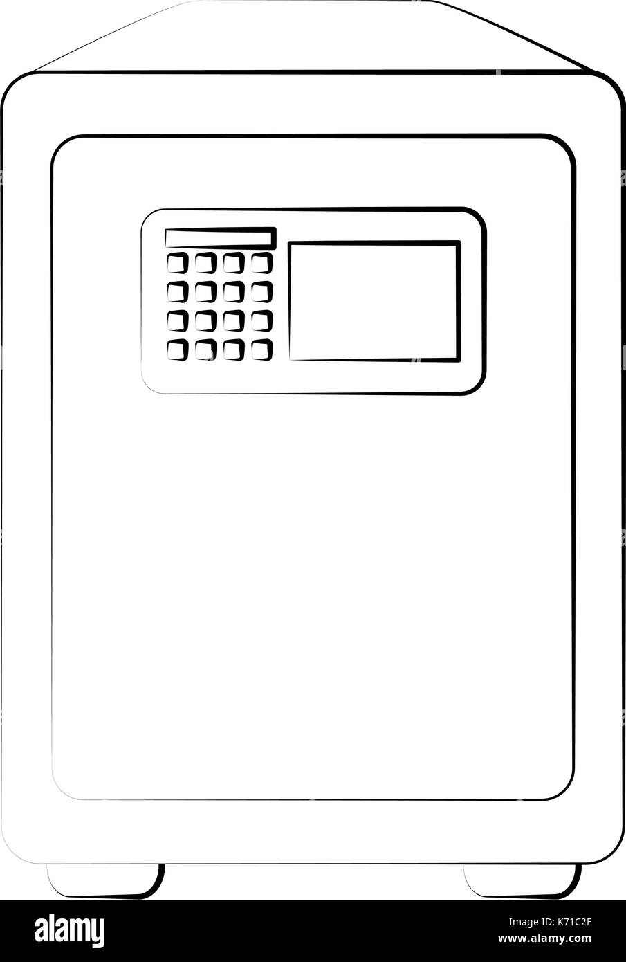 safe box with digital display icon image Stock Vector Image & Art - Alamy
