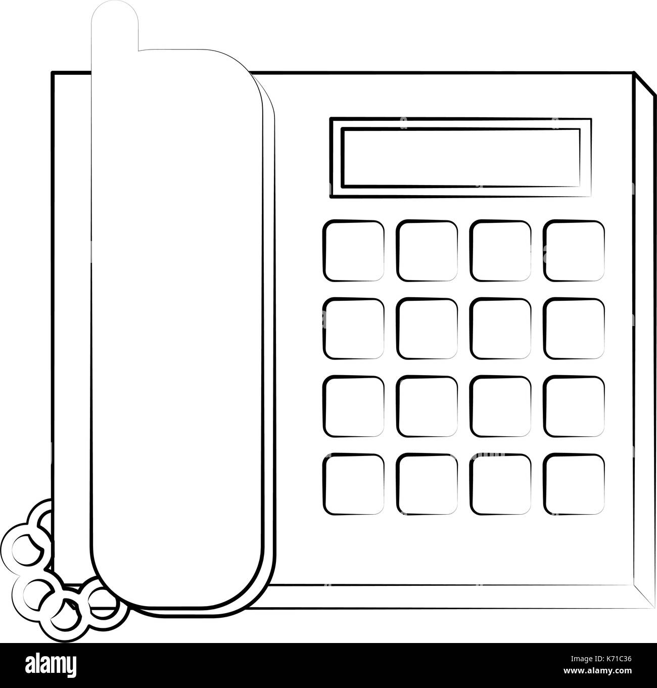 office landline phone icon image Stock Vector Image & Art - Alamy