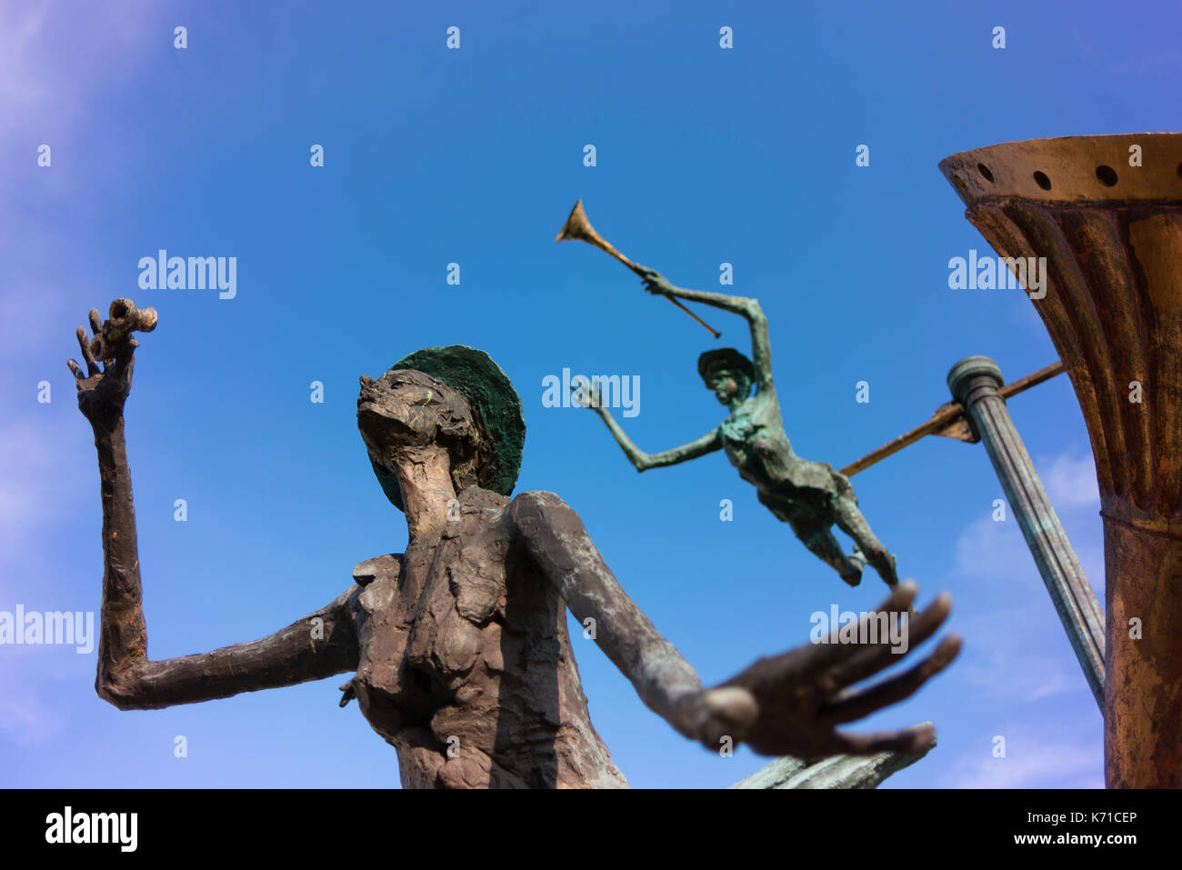 The Caragealiana statue, a bronze statue by Ioan Bolborea is located ...