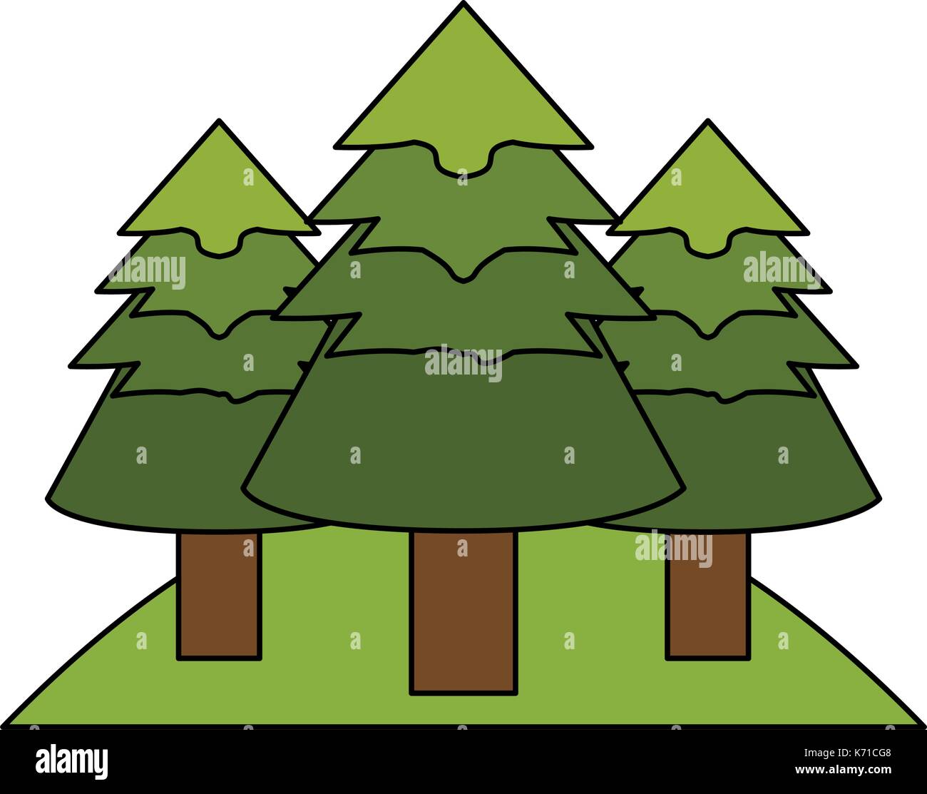 Misty road trees Stock Vector Images - Alamy