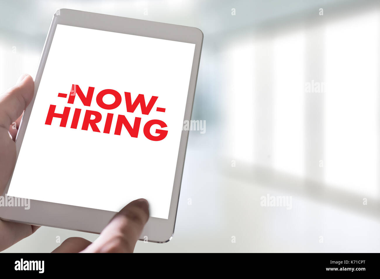 WE ARE HIRING Human Resources Interview professionals working fine Recruitment Job Stock Photo ...