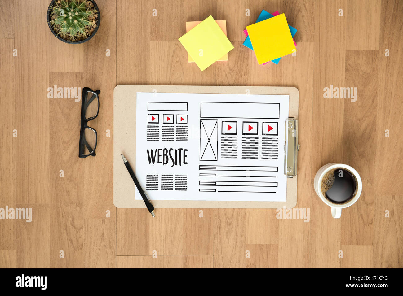 Website designer working layout sketch drawing Software Media WWW and ...