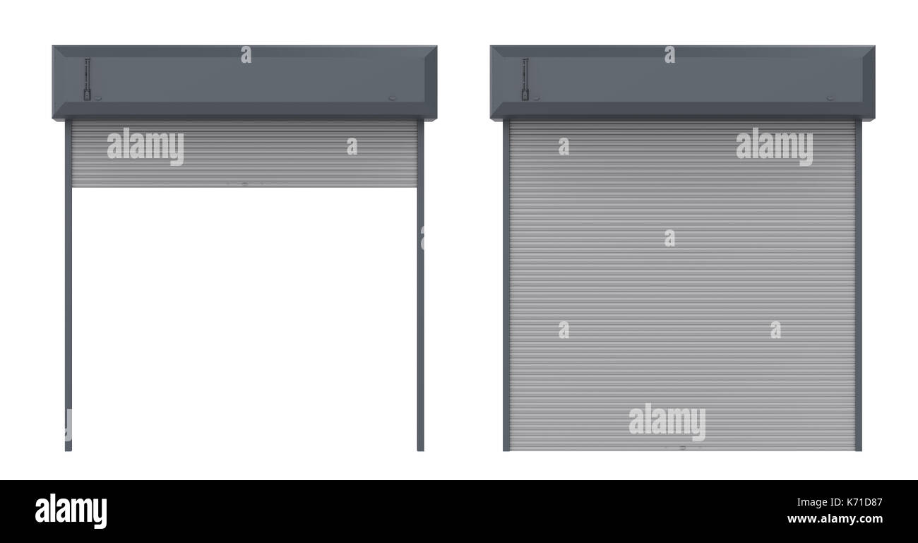 Roller shutter door open close hi-res stock photography and images - Alamy