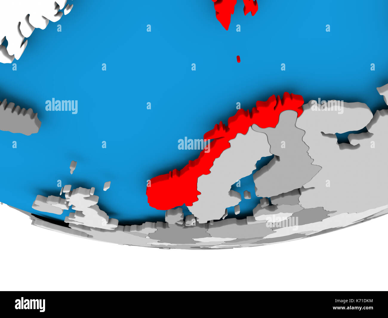 Norway on 3d model hi-res stock photography and images - Alamy