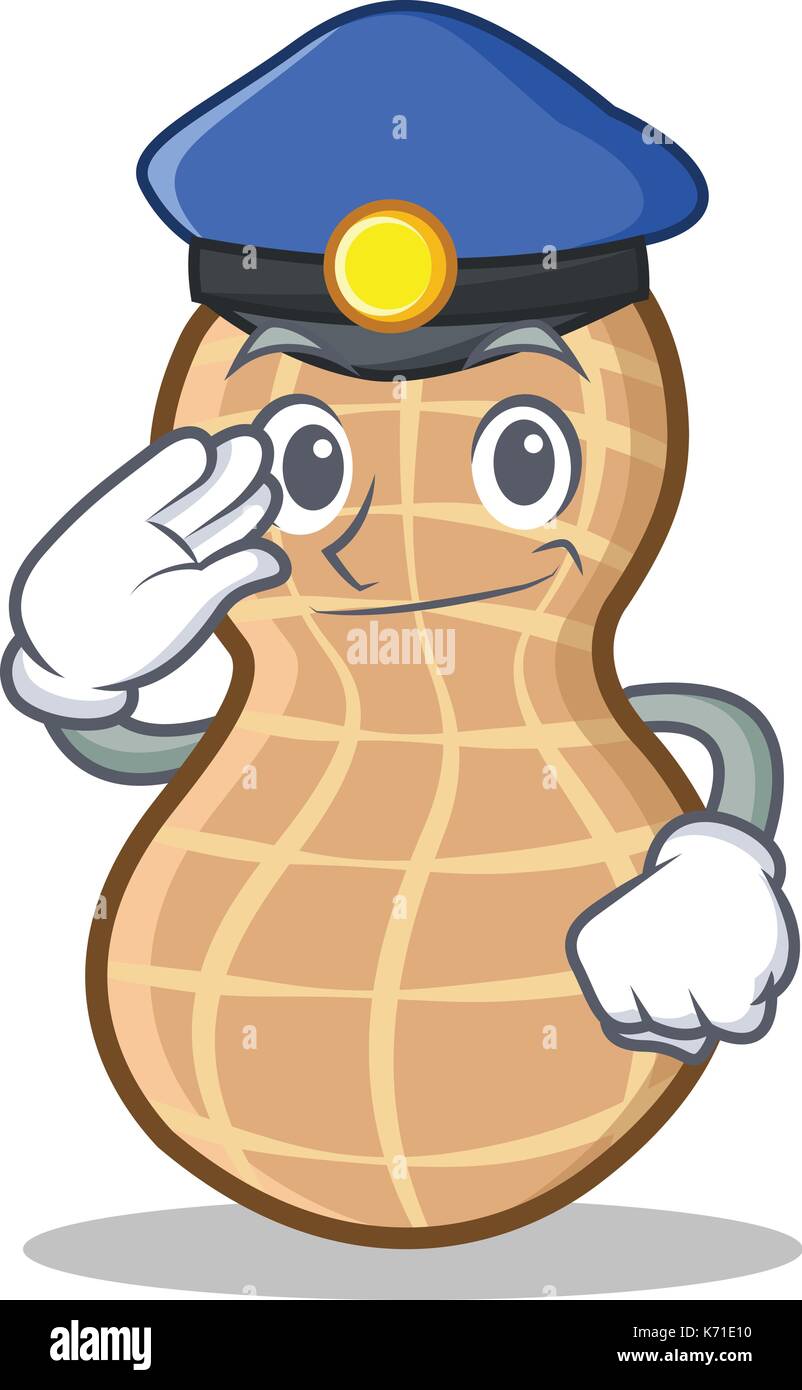 Police peanut character cartoon style Stock Vector Image & Art - Alamy