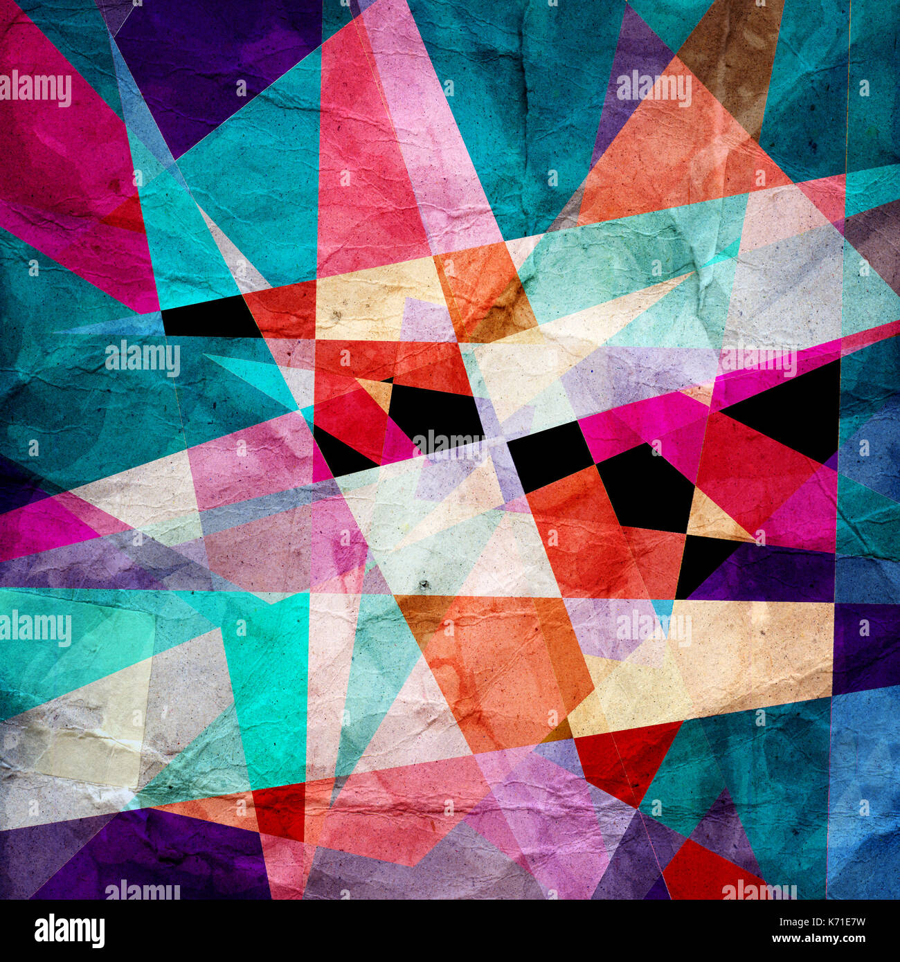Abstract bright geometric background with different shapes for design ...