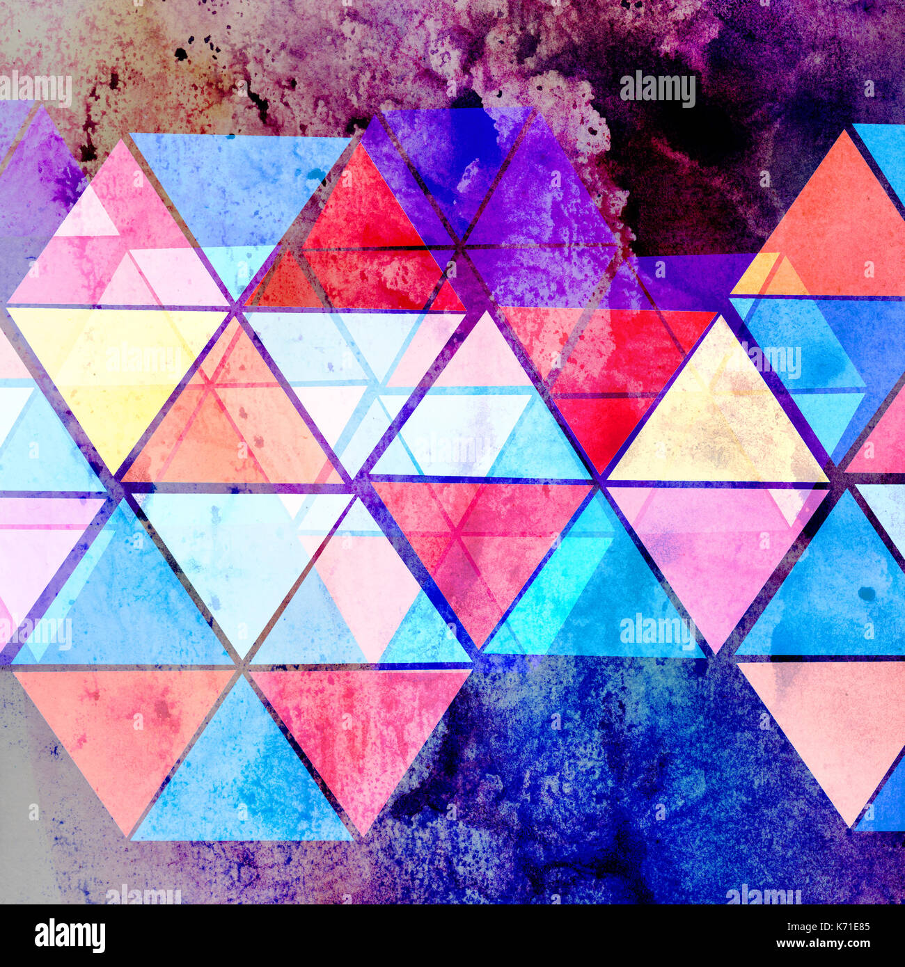 Abstract bright geometric background with different shapes for design ...