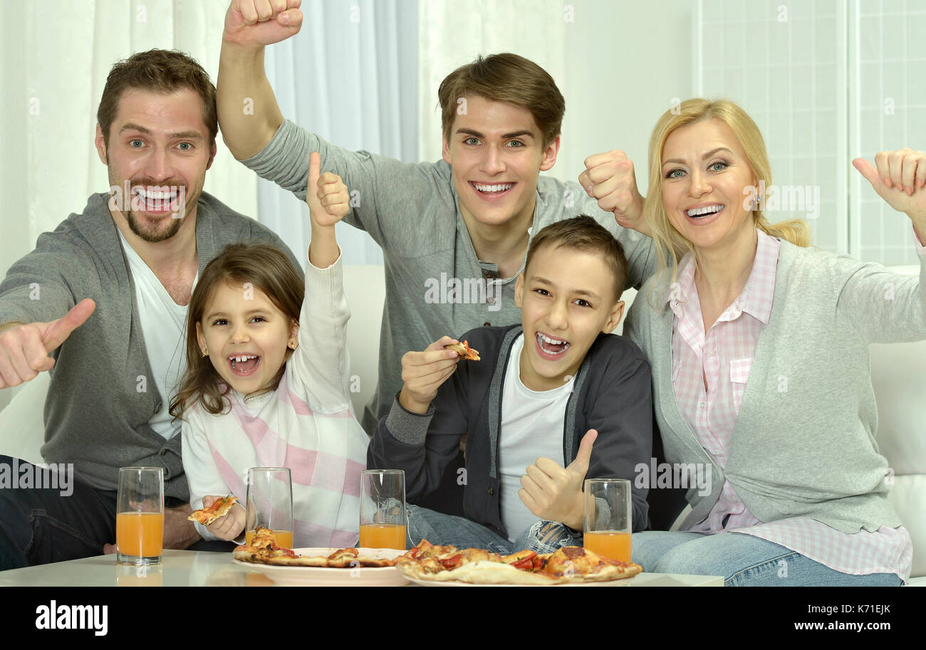 family having breakfast Stock Photo - Alamy