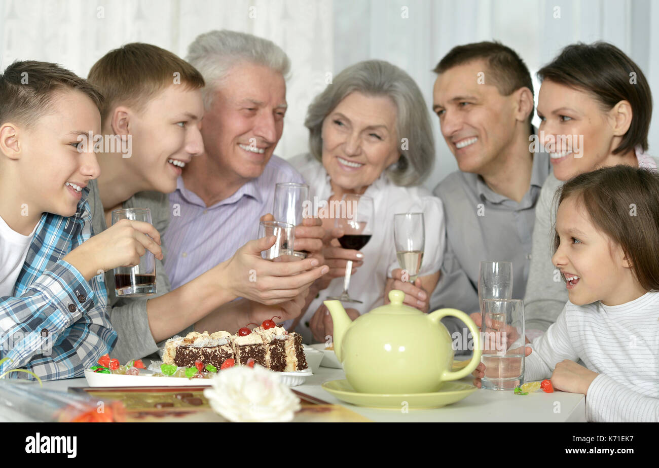 Family of three generations cooking hi-res stock photography and images ...