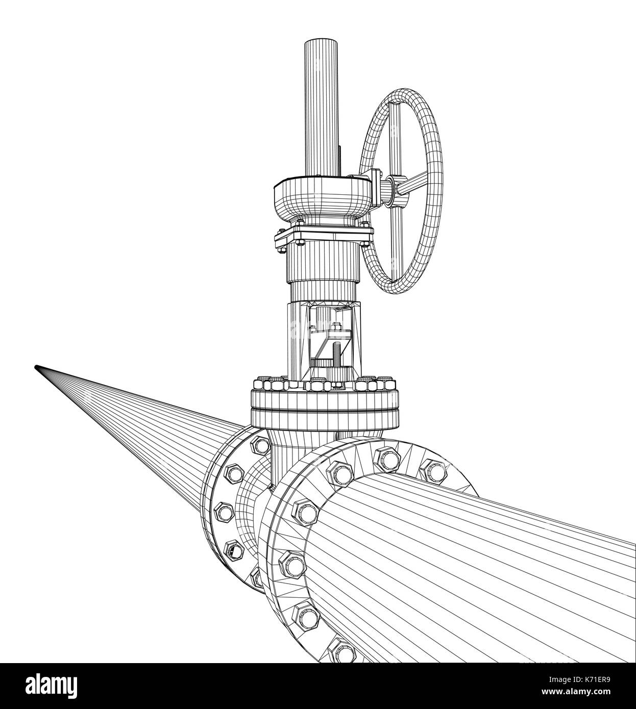 Industrial valve. Vector rendering of 3d Stock Vector Image & Art - Alamy