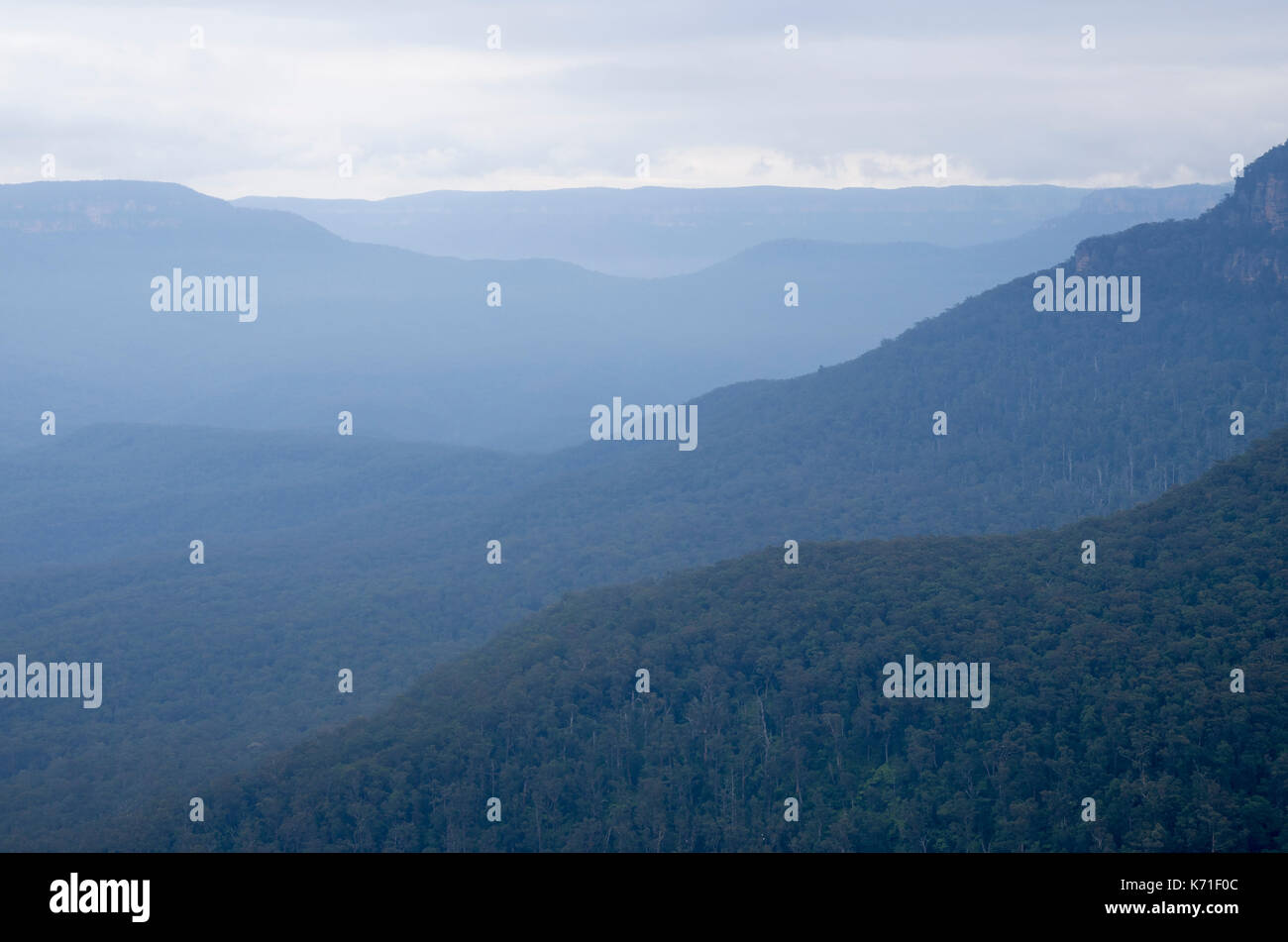Layers in the Jamison Valley, from Princes Lookout, Wentworth Falls ...