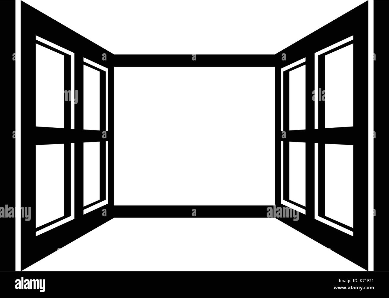 Open window frame icon, simple black style Stock Vector Image & Art - Alamy