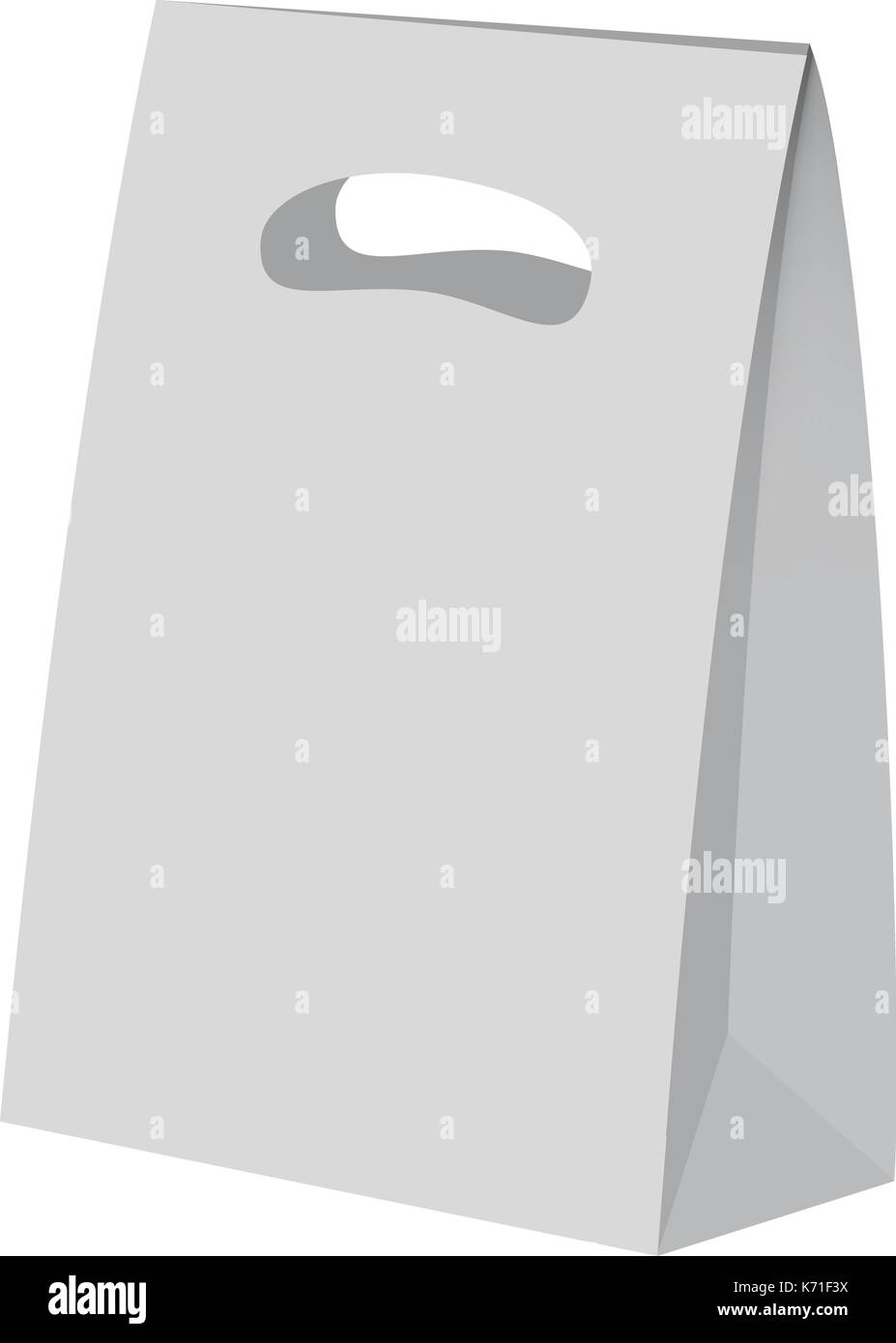 Hand bread paper bag mockup, realistic style Stock Vector Image & Art ...