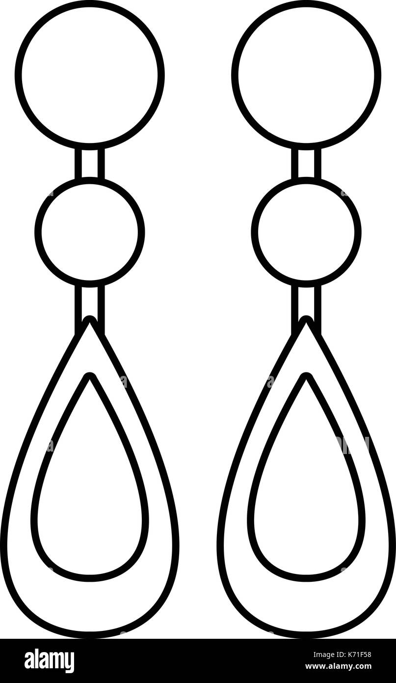 Pair earrings icon outline Stock Vector Images - Alamy