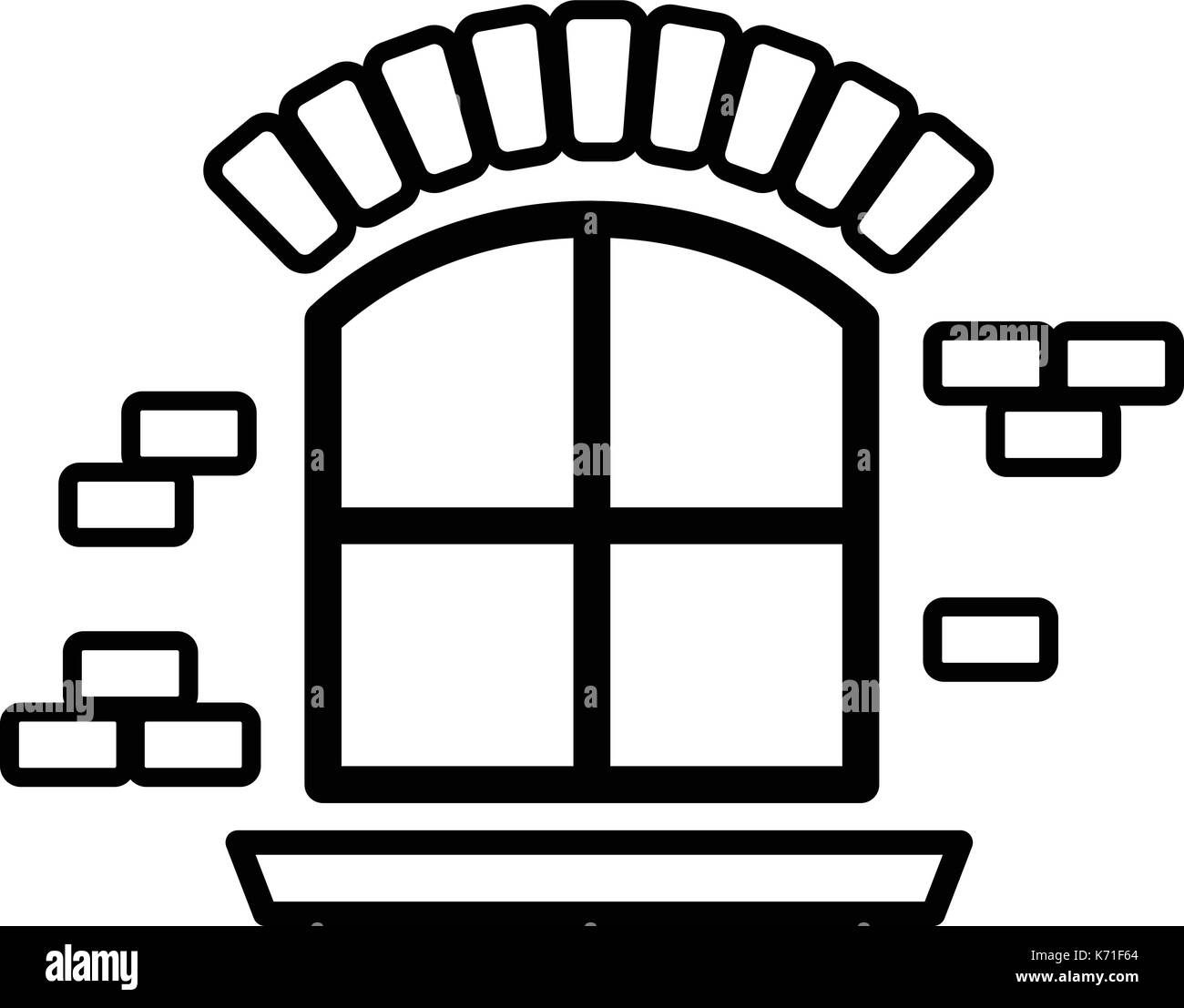 Small window frame icon, simple black style Stock Vector Image & Art ...