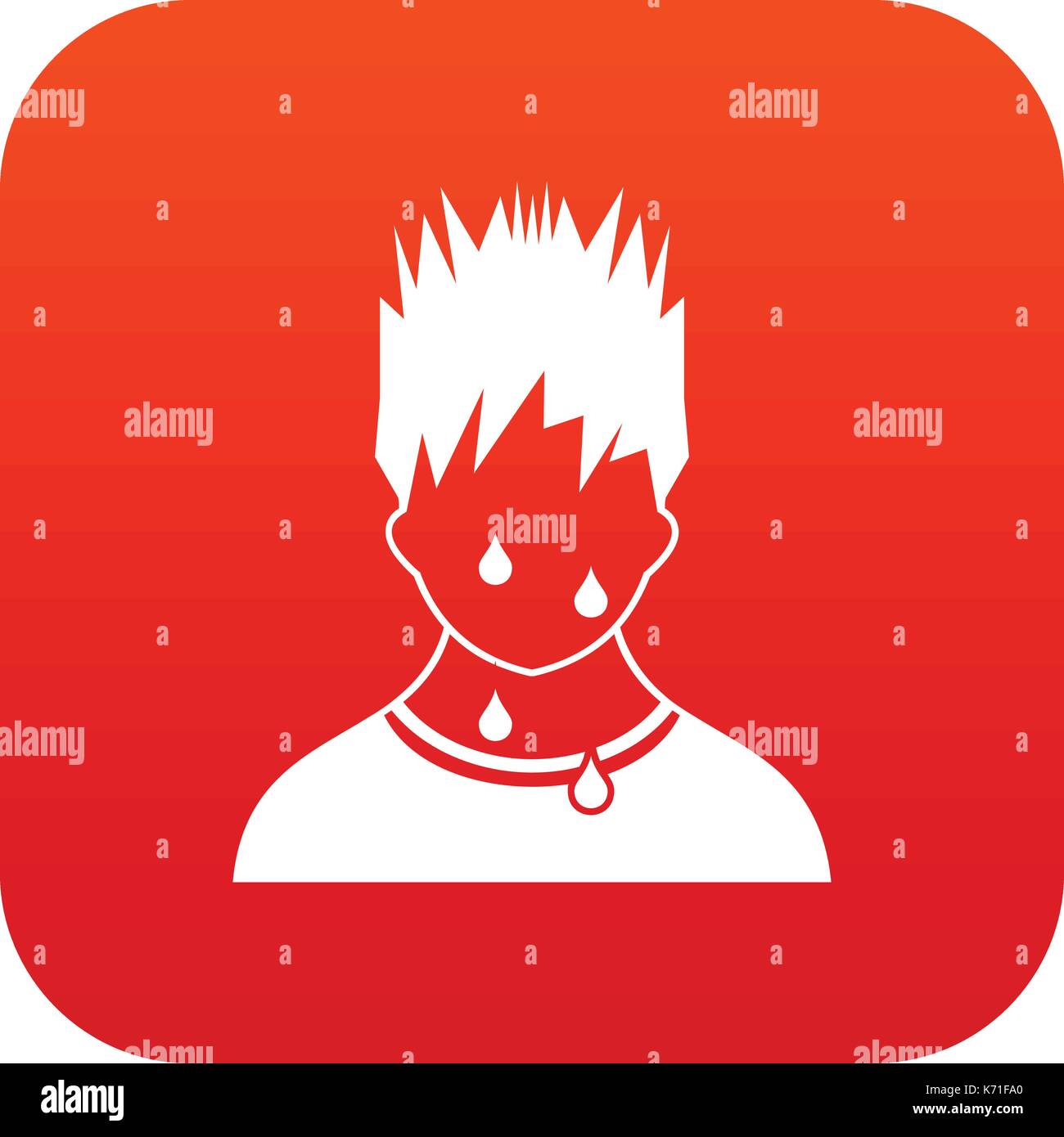 Sweaty man icon digital red Stock Vector Image & Art - Alamy