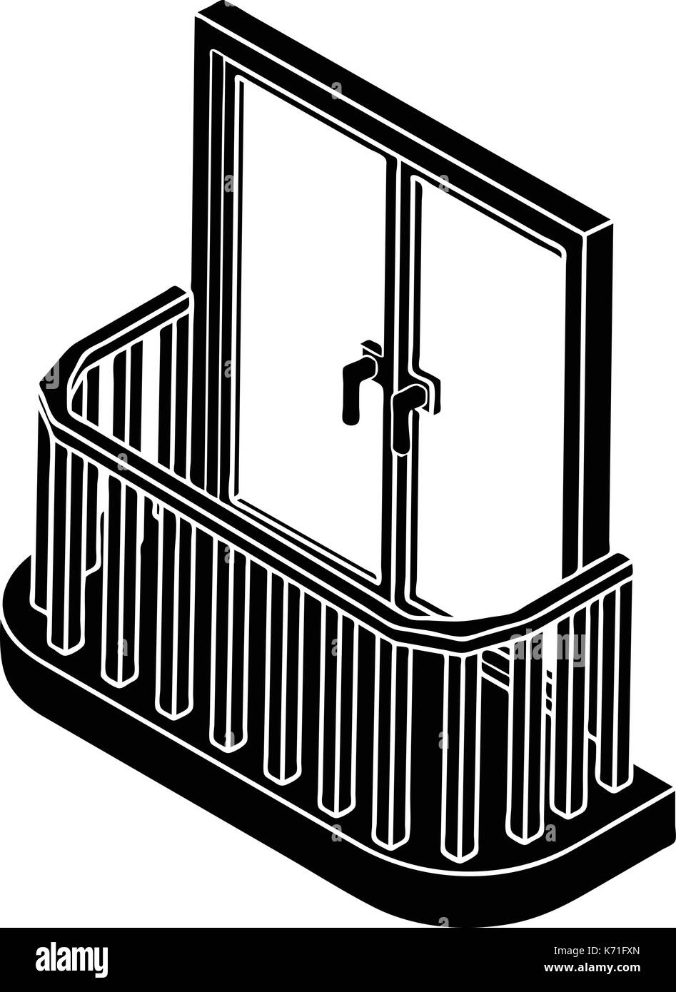 Modern Balcony Icon Simple Style Stock Vector Image And Art Alamy