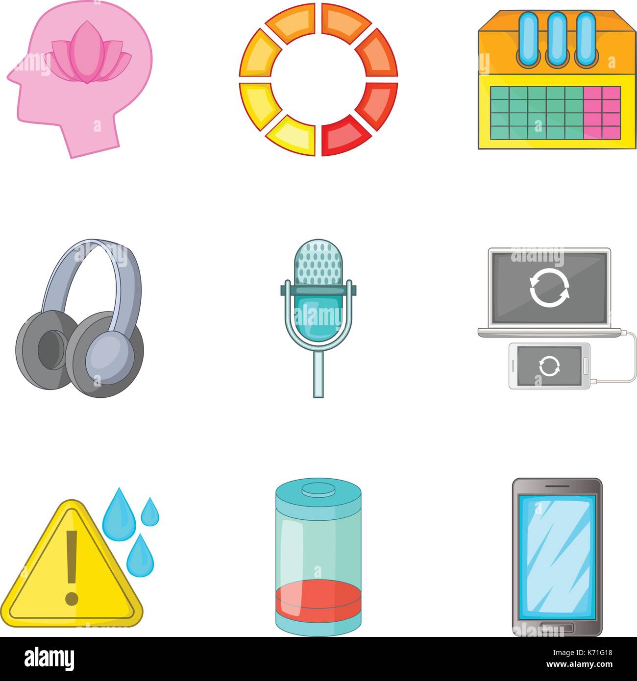Computing icon set, cartoon style Stock Vector Image & Art - Alamy