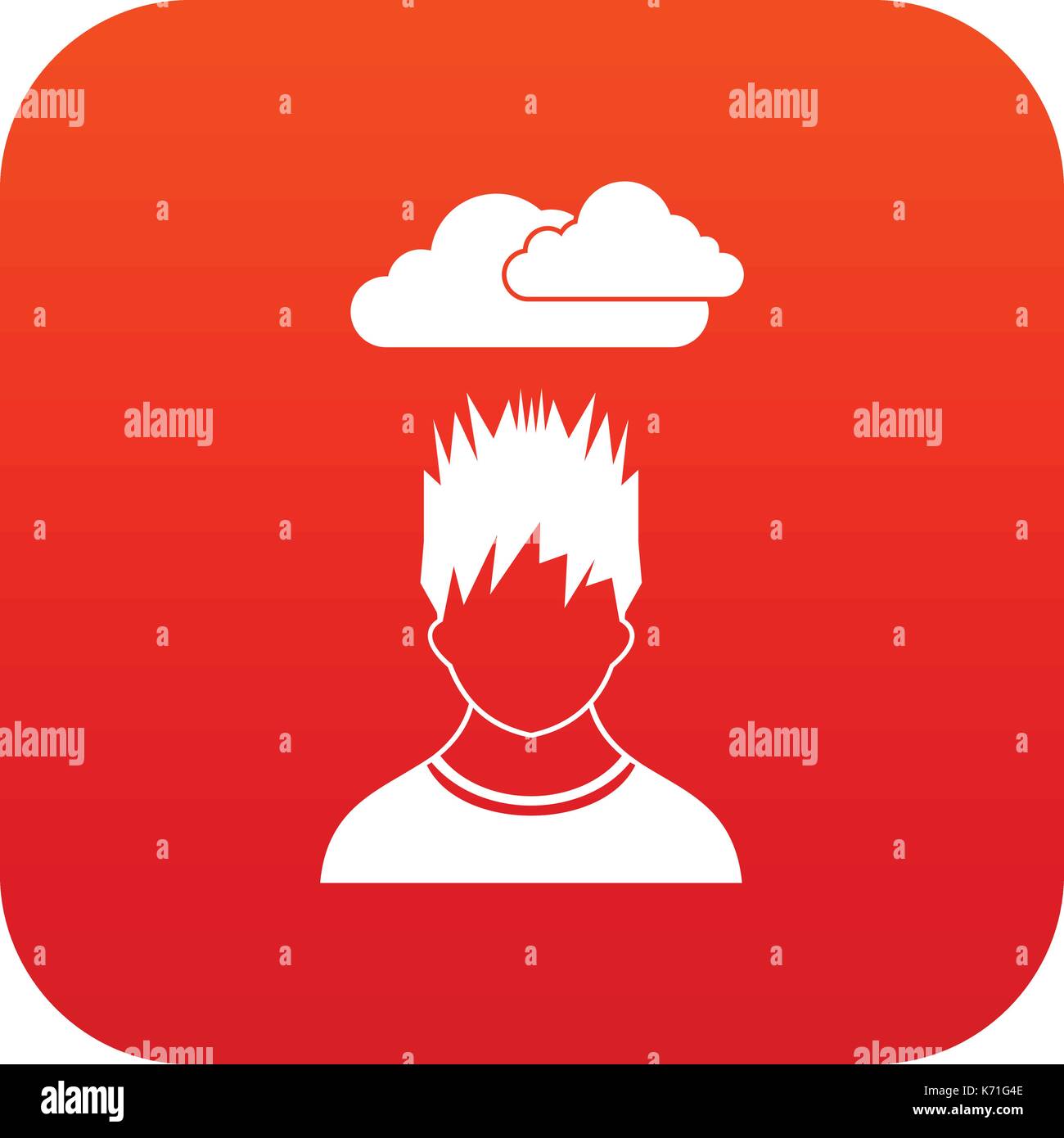 Dark Cloud Over Her Head Stock Vector Images - Alamy