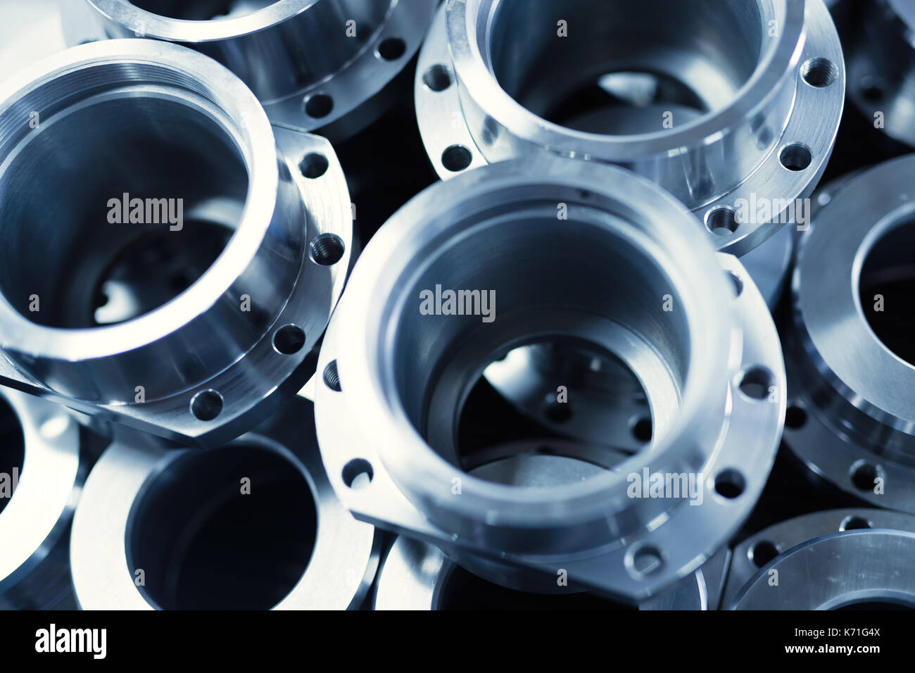 Close-up of a set of metallic gears and parts Stock Photo - Alamy