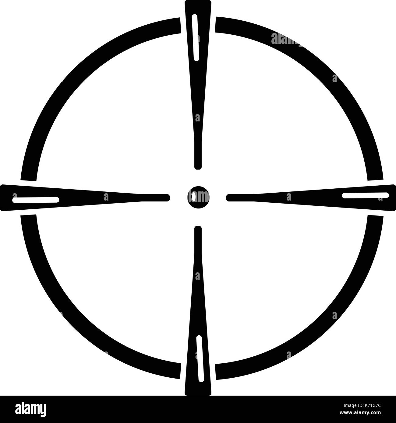 Crosshair reticle icon simple hi-res stock photography and images - Alamy