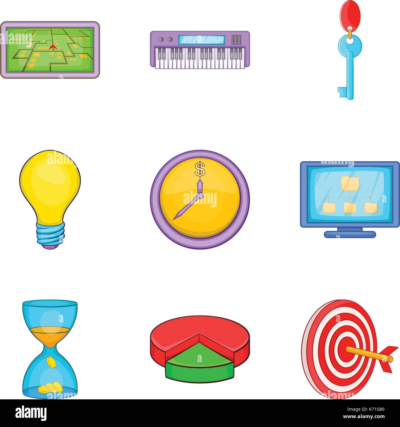 Social pc clouding icon set, cartoon style Stock Vector Image & Art - Alamy