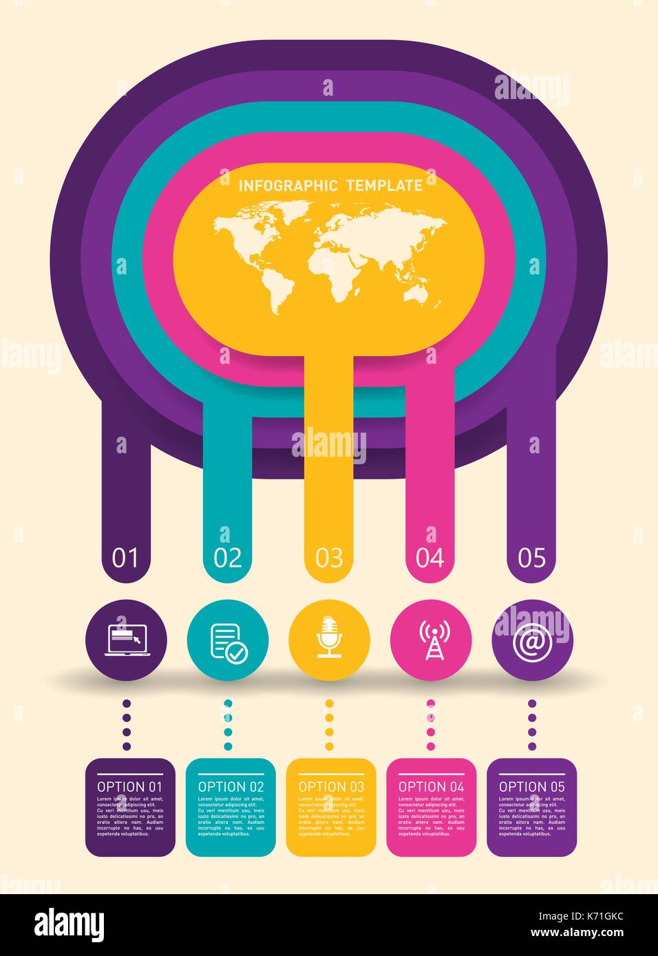 5 step infographics hi-res stock photography and images - Alamy