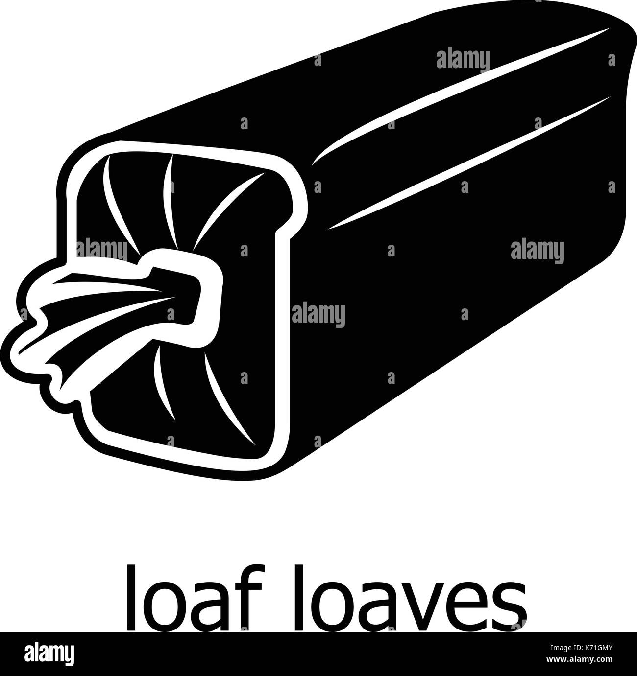 Loaf loaves icon, simple black style Stock Vector Image & Art - Alamy