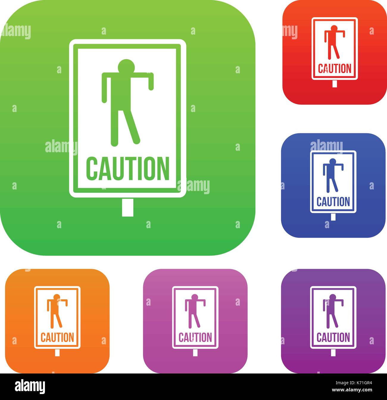 Zombie road sign set color collection Stock Vector Image & Art - Alamy