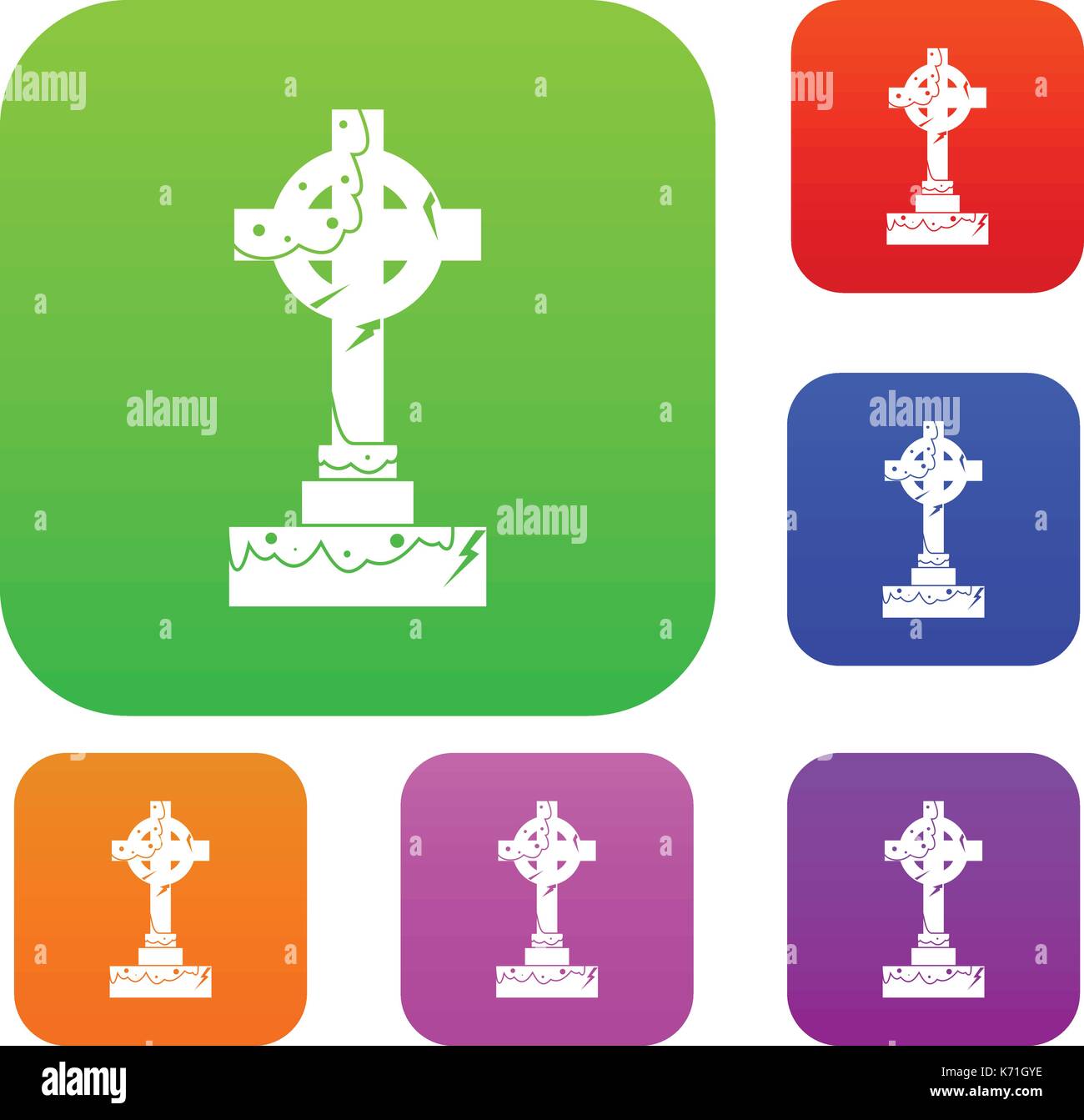 Irish celtic cross set color collection Stock Vector Image & Art - Alamy