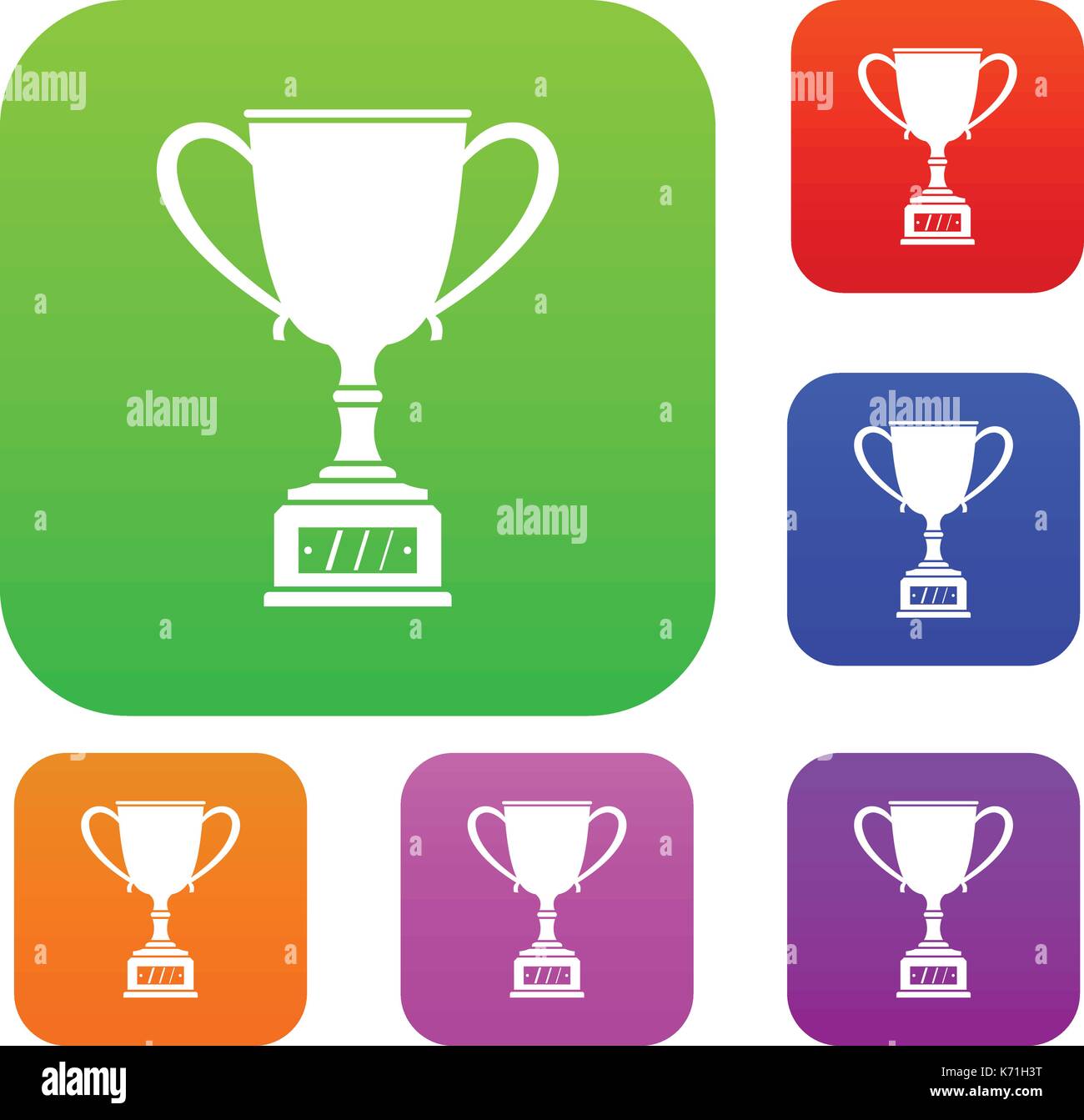Winner cup set color collection Stock Vector Image & Art - Alamy