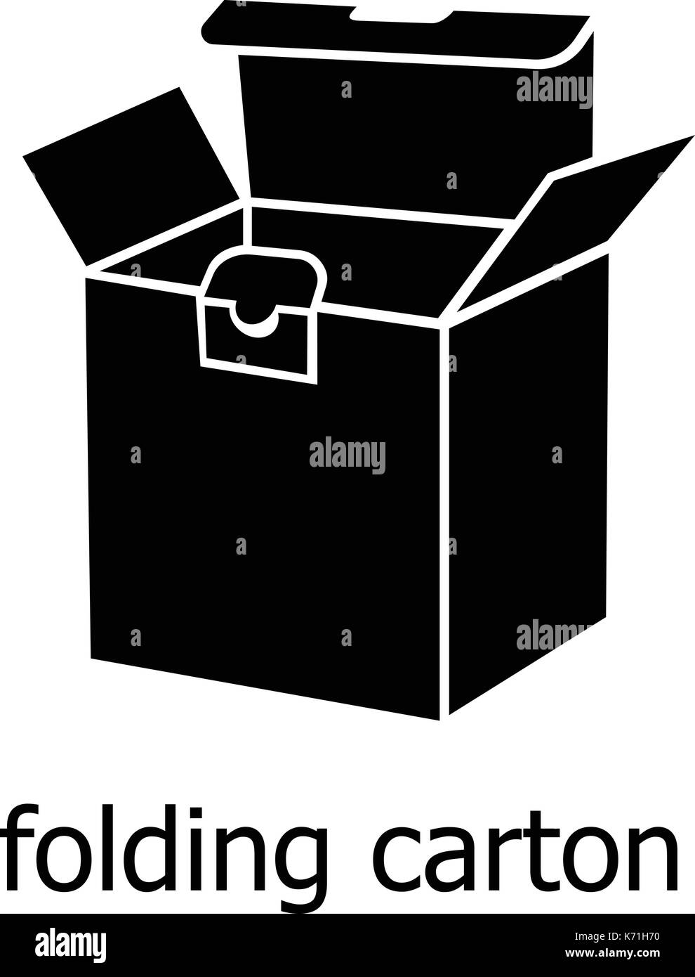Folding carton icon, simple black style Stock Vector Image & Art - Alamy