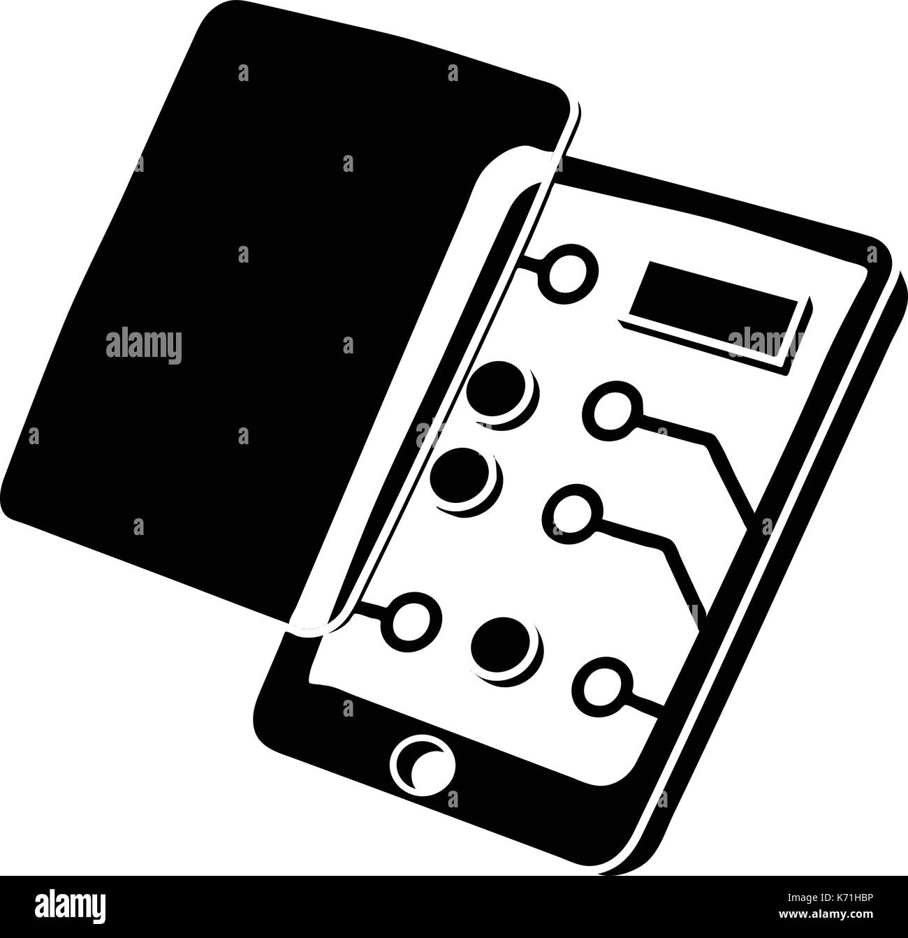 Replacement screen smartphone icon, simple black style Stock Vector ...