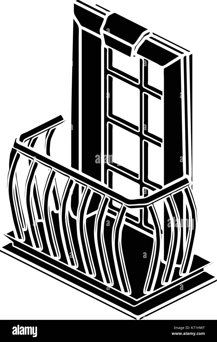 Retro Balcony Icon Simple Style Stock Vector Image And Art Alamy