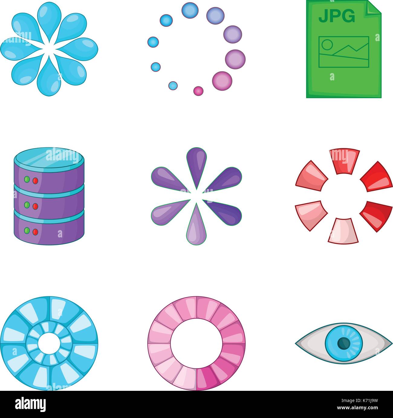 Server loading icon set, cartoon style Stock Vector Image & Art - Alamy