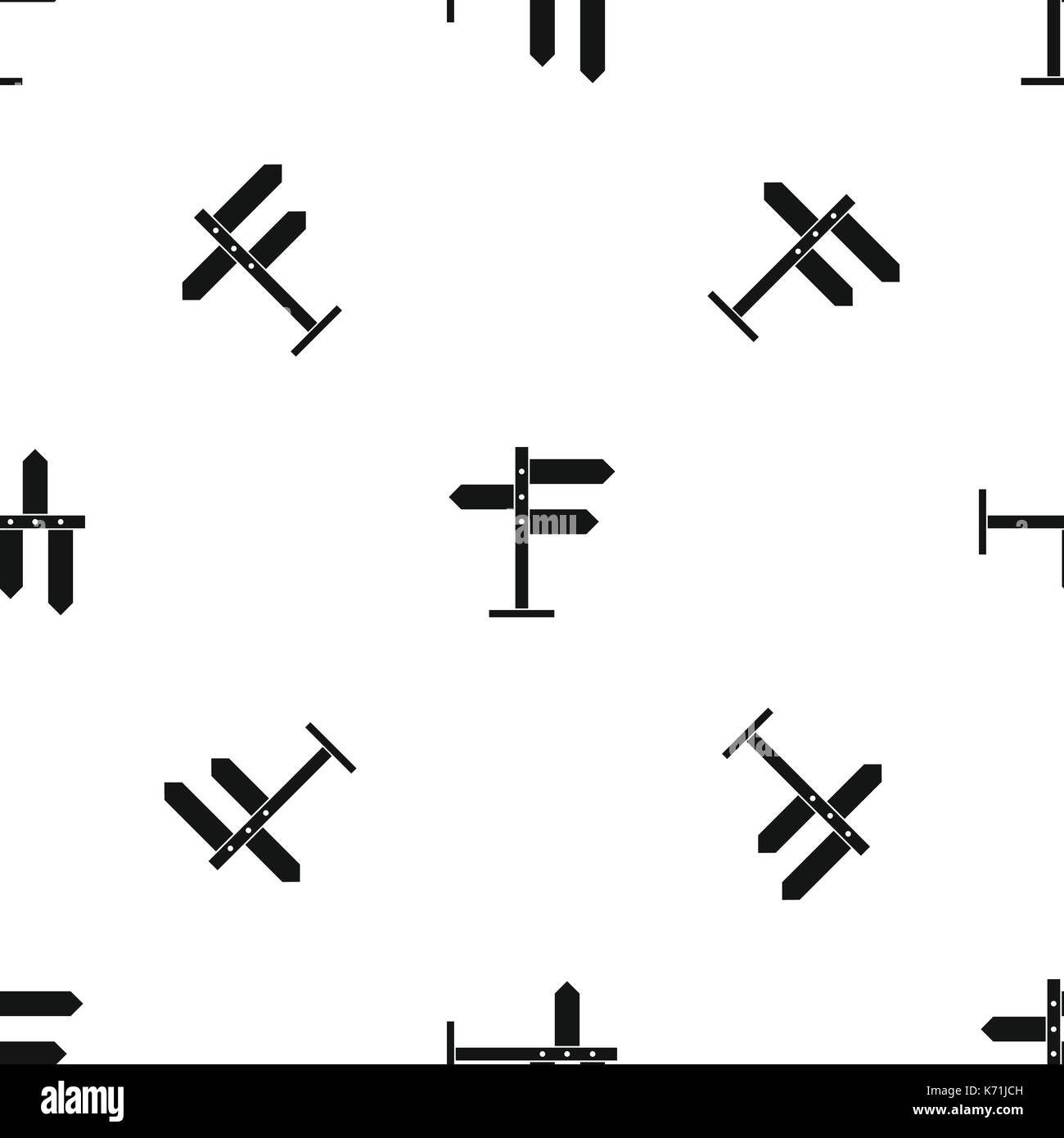 Direction signs pattern seamless black Stock Vector Image & Art - Alamy