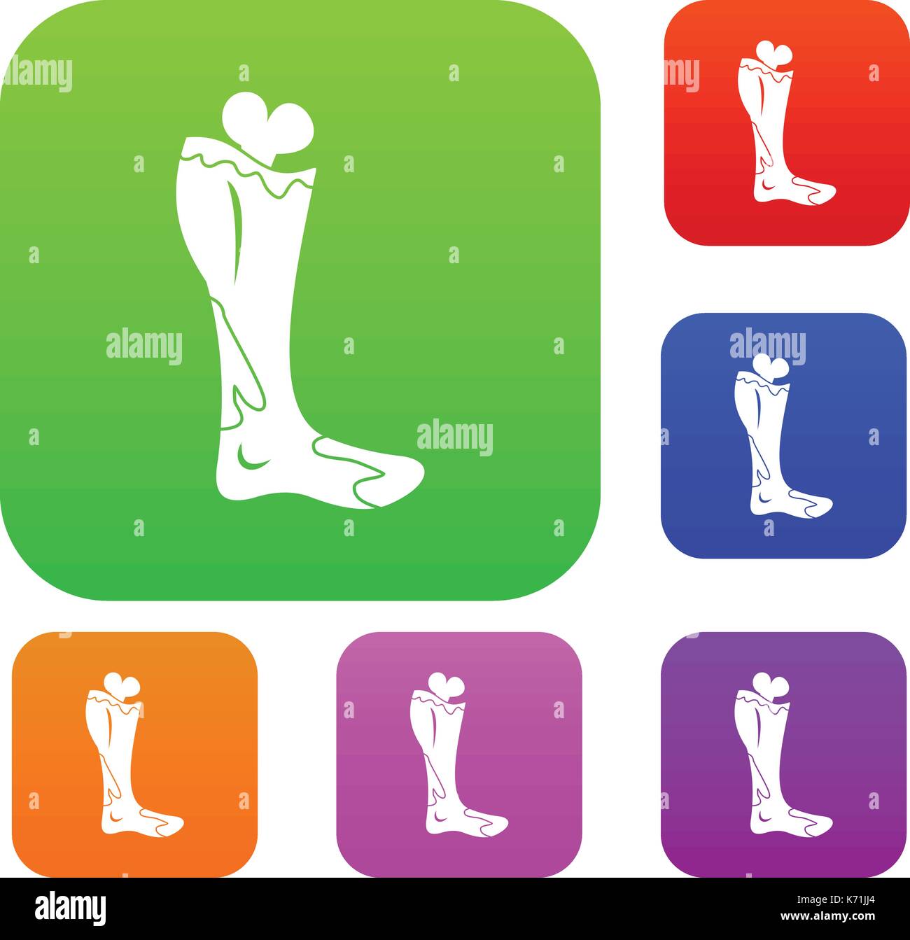 Zombie leg set color collection Stock Vector Image & Art - Alamy