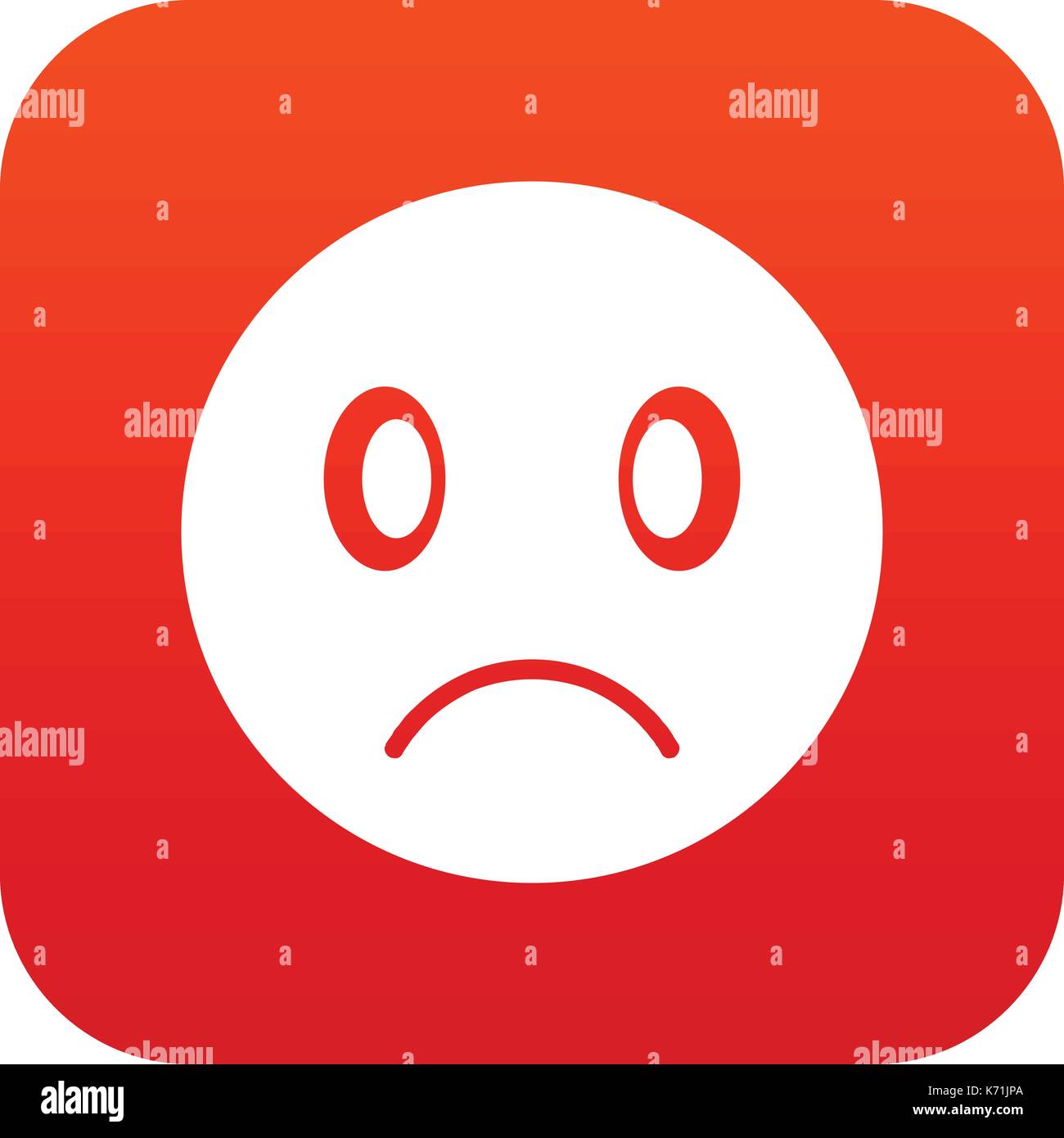 Sad emoticon digital red Stock Vector Image & Art - Alamy
